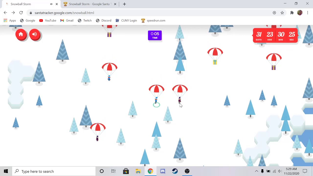 Google Santa Tracker: Snowball Storm LVL5 PC 0:09:000 (WR) - YouTube