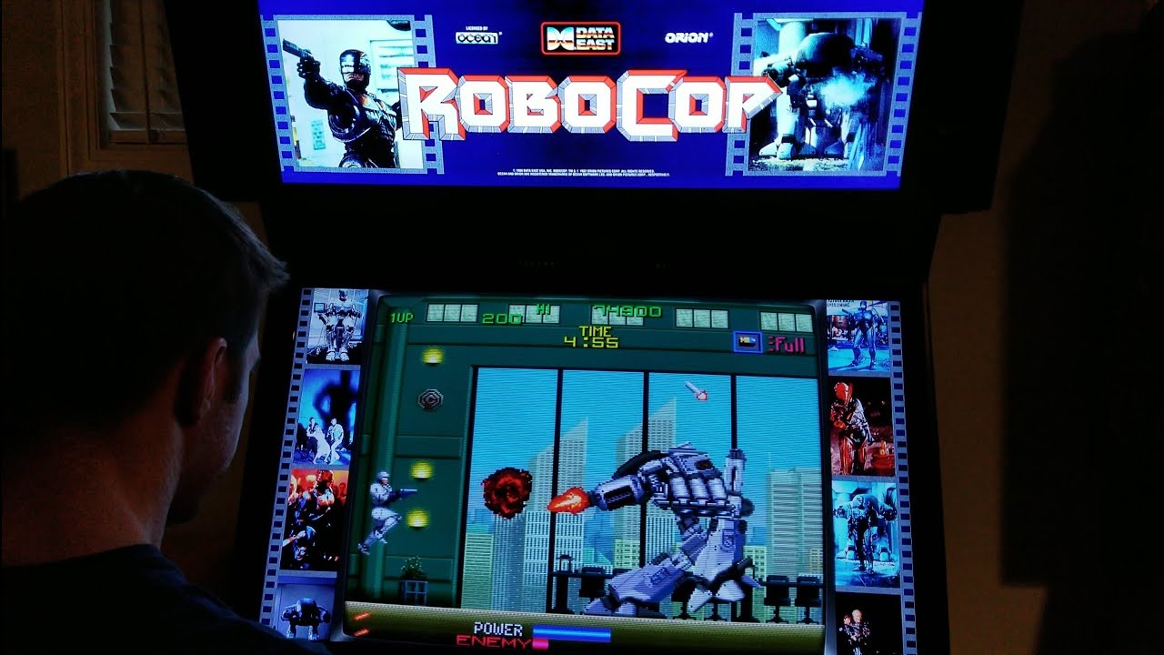RoboCop Arcade Cabinet MAME Playthrough w/ Hypermarquee - YouTube