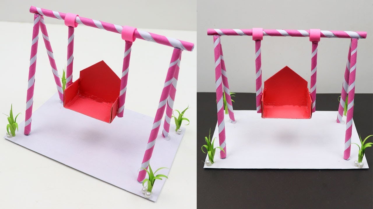 How to Make Easy Paper Swing - DIY Beautiful Jhula Swing Made out of ...