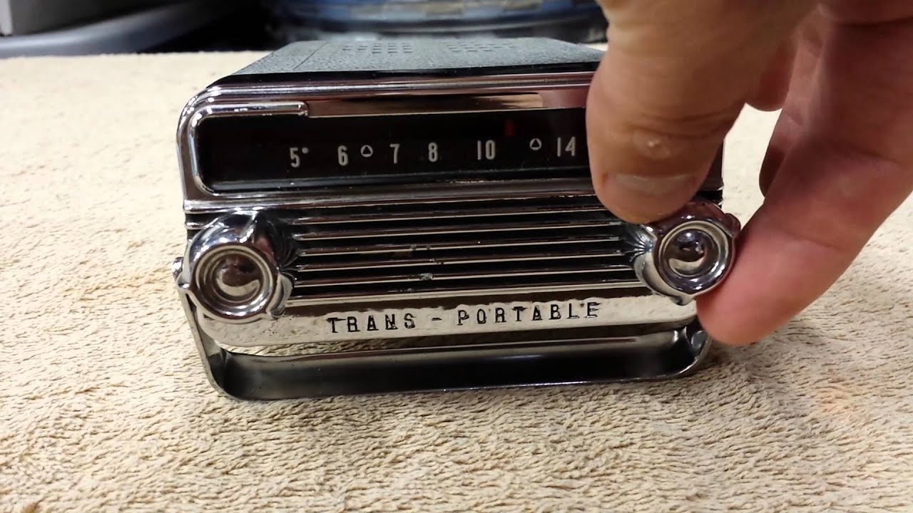 1958 Oldsmobile Trans Portable Radio - YouTube