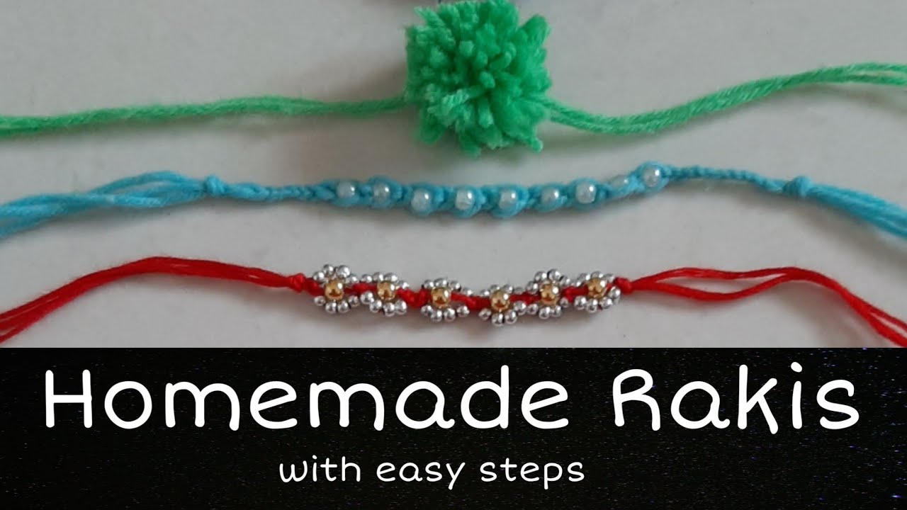 Homemade Rakis||రాఖీ తయారు చేయండి ||simple steps - YouTube