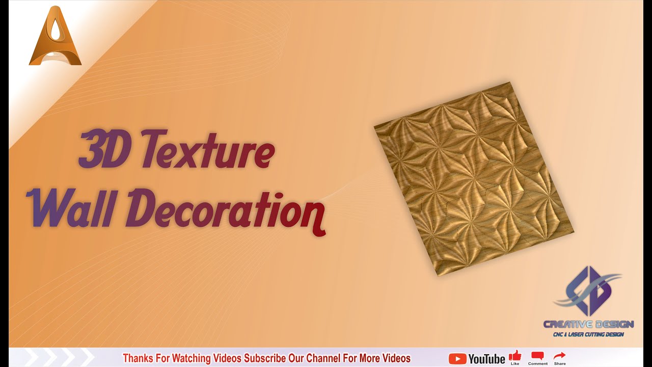 3D Wall Pannel | Decoration Wall | 3D Texture in Artcam | 3D Design ...