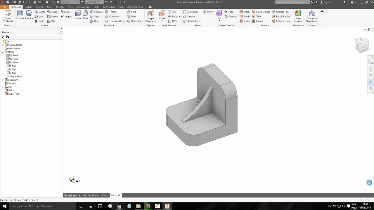 89 Autodesk Inventor Comando Rib - YouTube