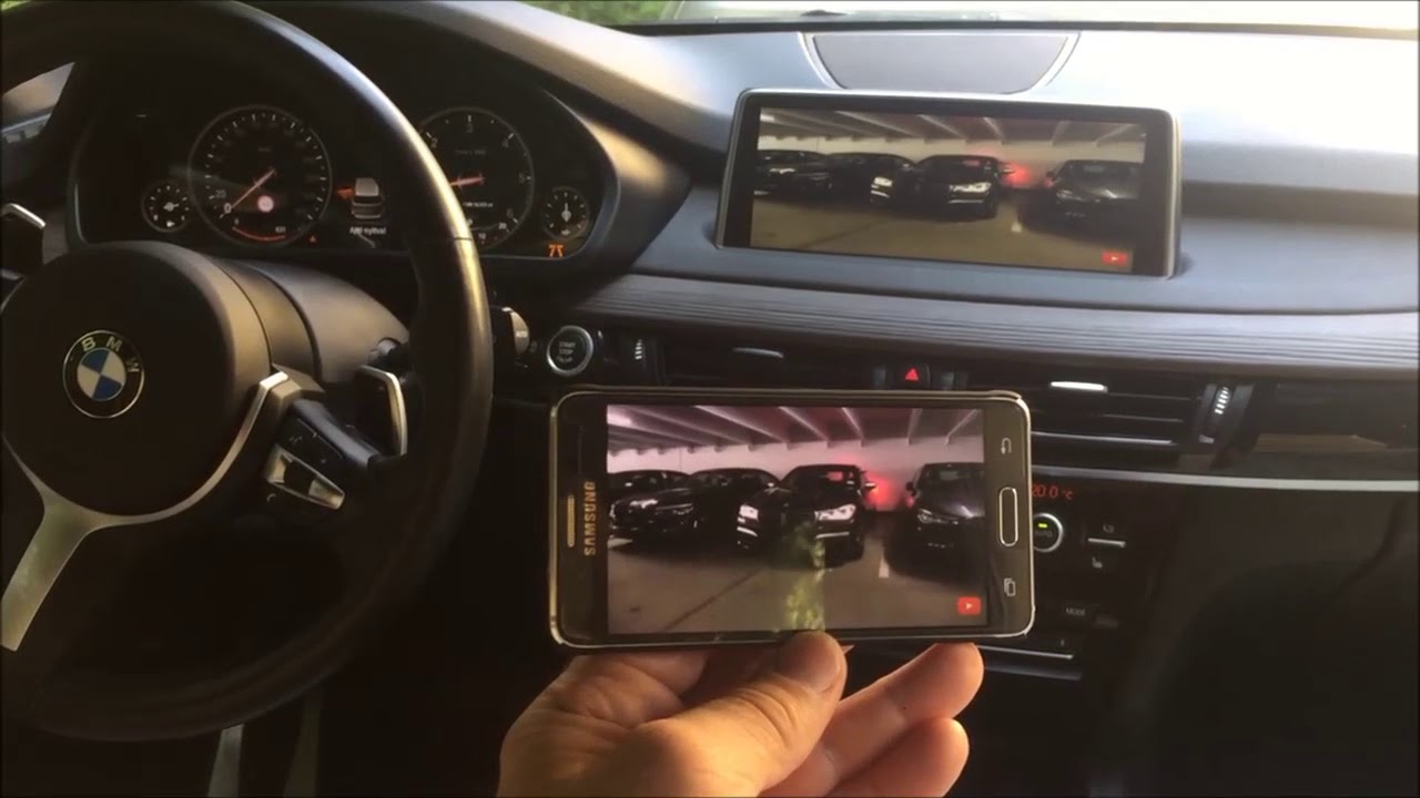 BMW F15 X5 airplay , screen mirroring , RSE , www.bmwtuning.hu - YouTube