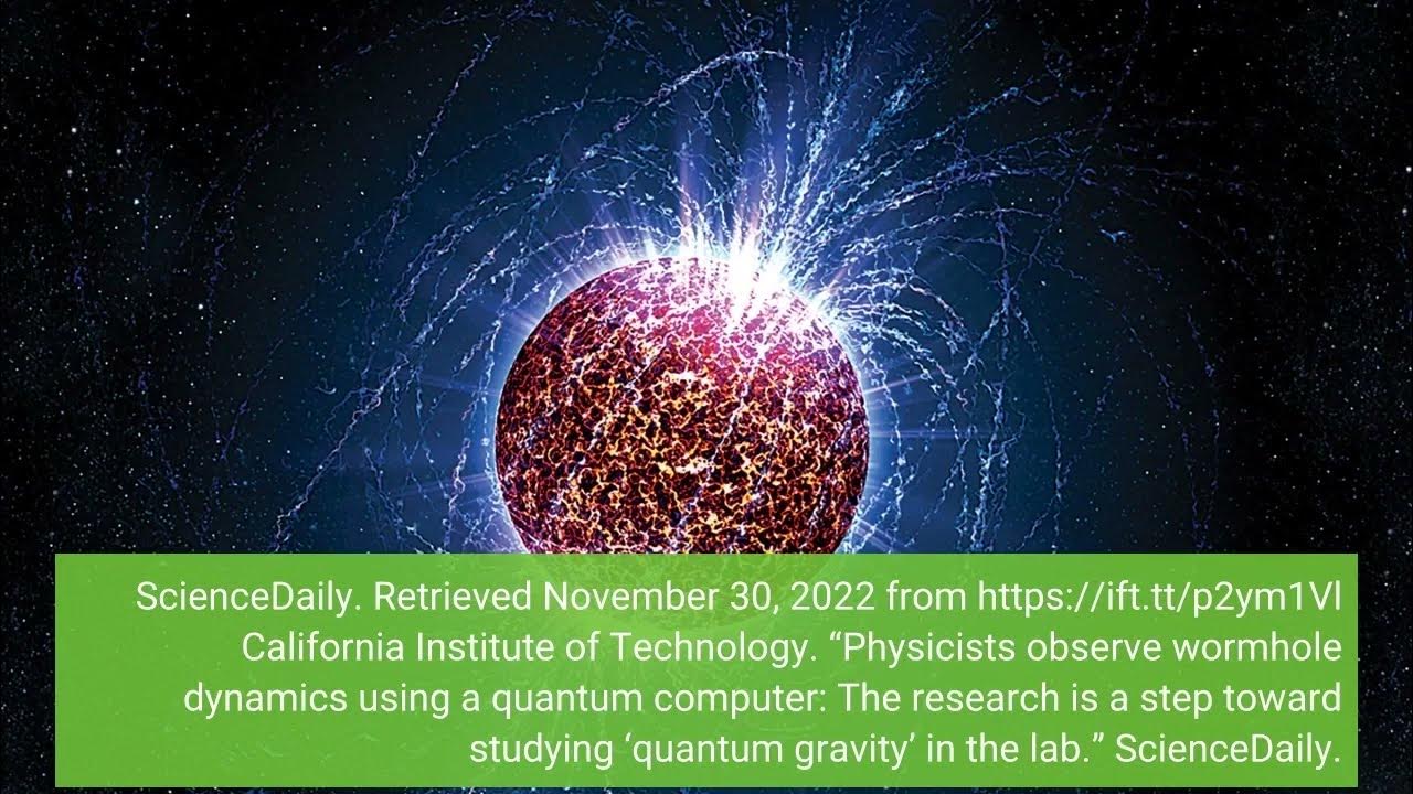 Physicists observe wormhole dynamics using a quantum computer - YouTube