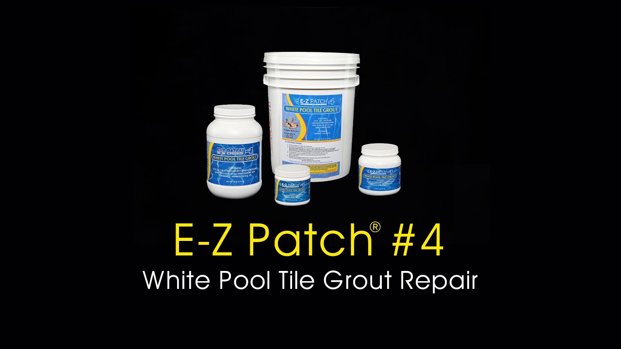 E-Z Patch 4 White Pool Tile Grout Repair – How to Fix Pool Tile Grout ...