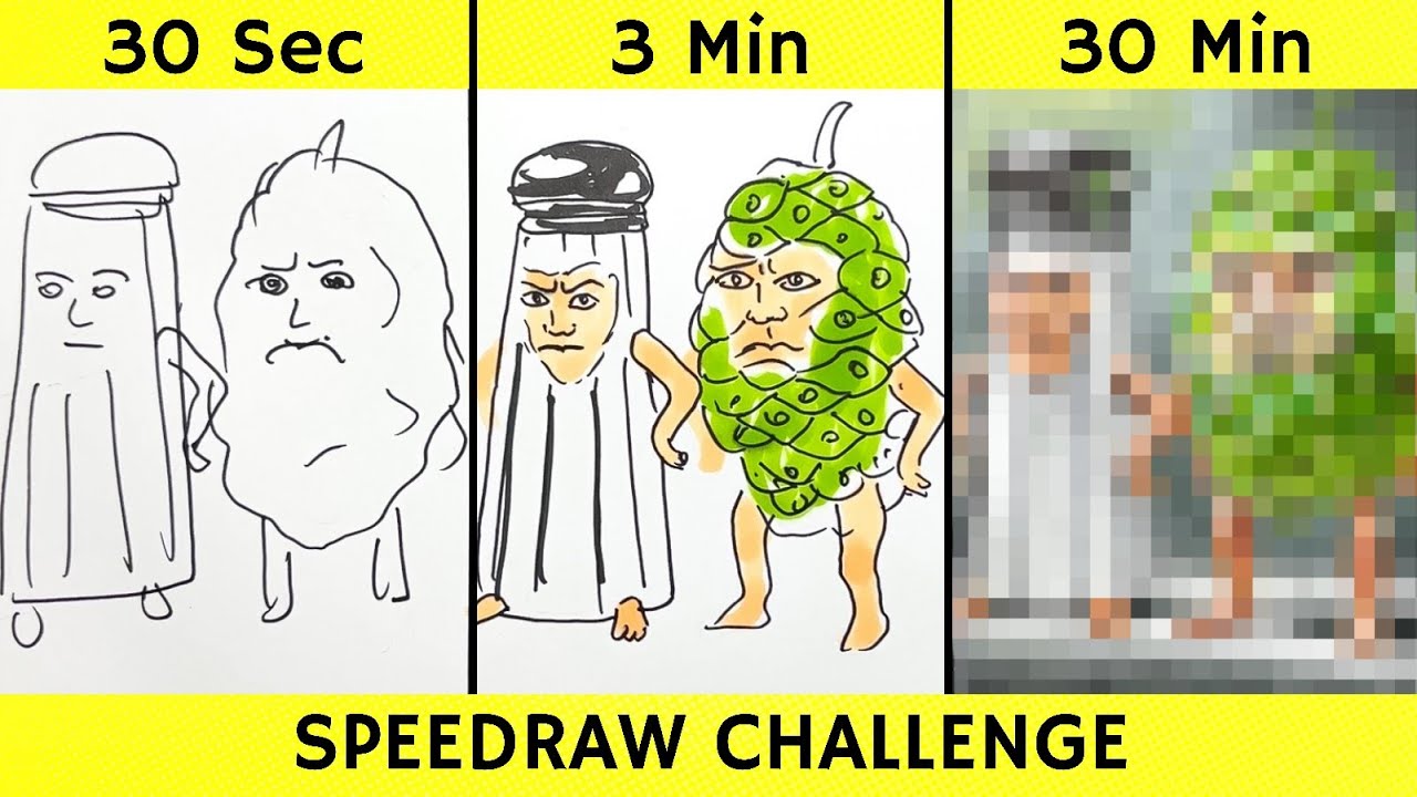 Drawing GARAM DAN MENGKUDU in 30 sec, 3 min, and 30 min | Italian ...