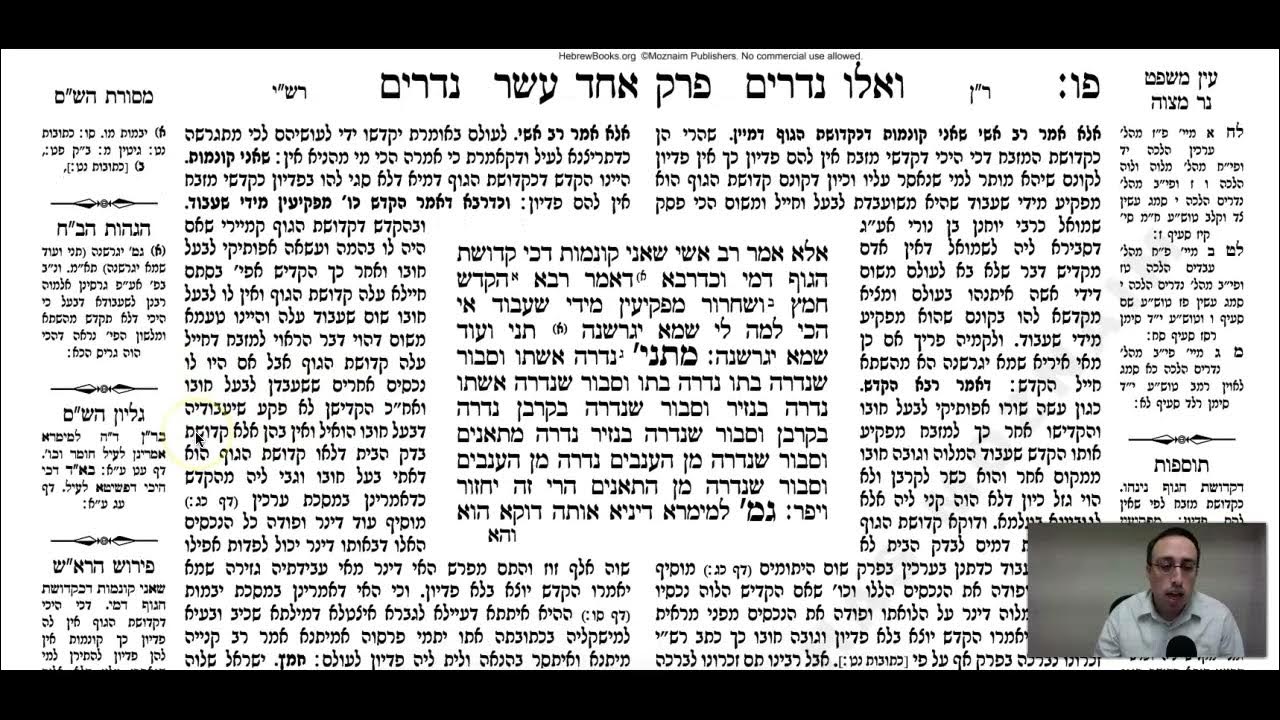 Nedarim Daf 86b Daf Yomi Gemara (Talmud) Meseches Nedarim - YouTube