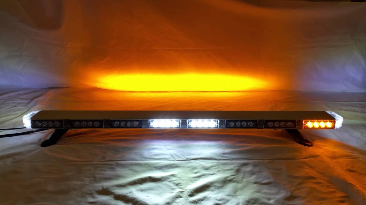 47" LED Amber Light Bar with BRAKE/TURN SIGNAL Lights - YouTube