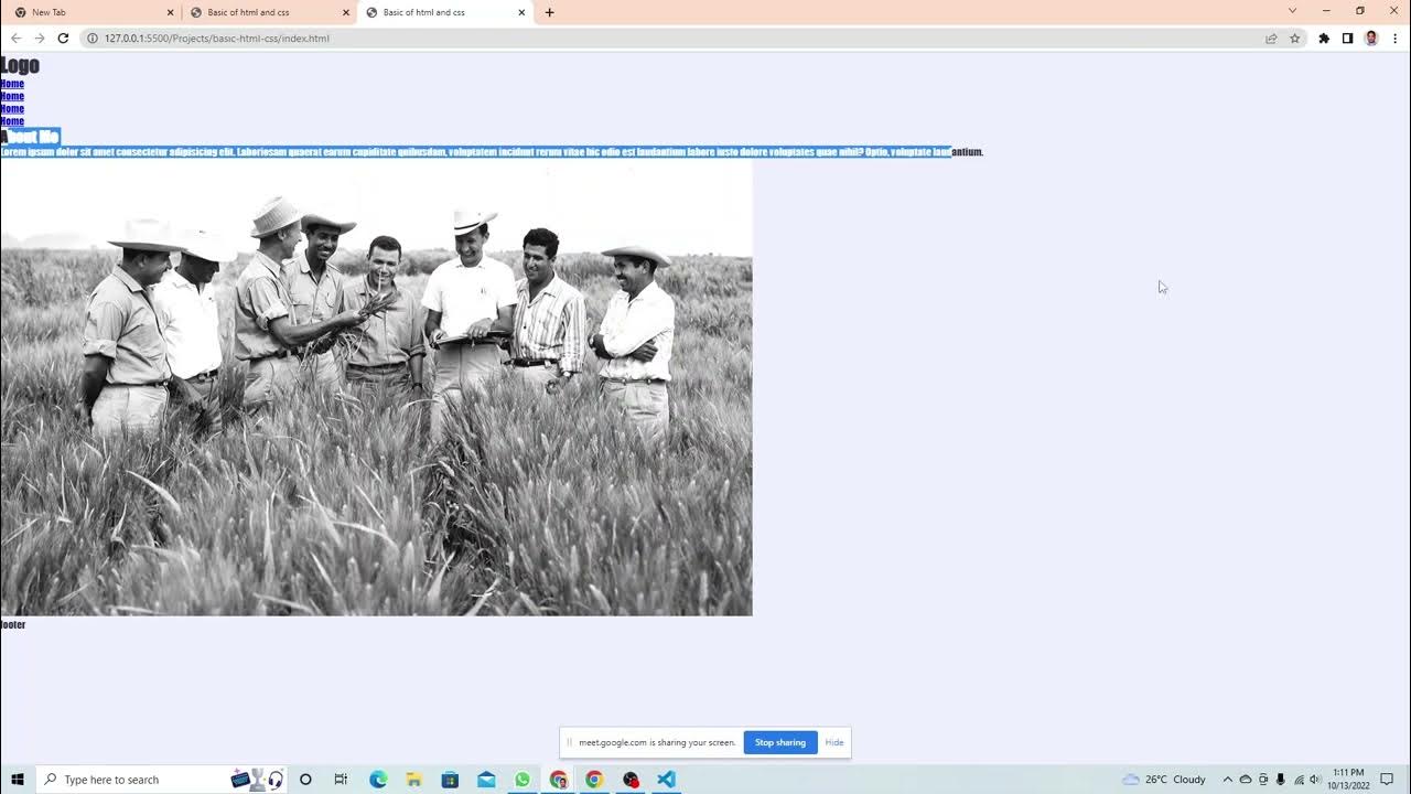 1 basic html css project - YouTube