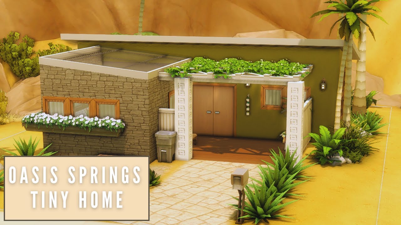 earth tone tiny home | Base Game & Tiny Living | The Sims 4 Speed Build ...