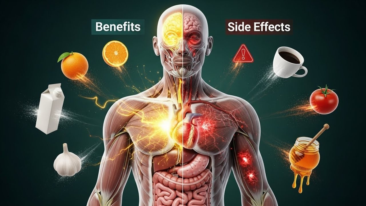 Benefits and Side Effects of Orange, Milk, Coffee, Garlic, Tomato ...