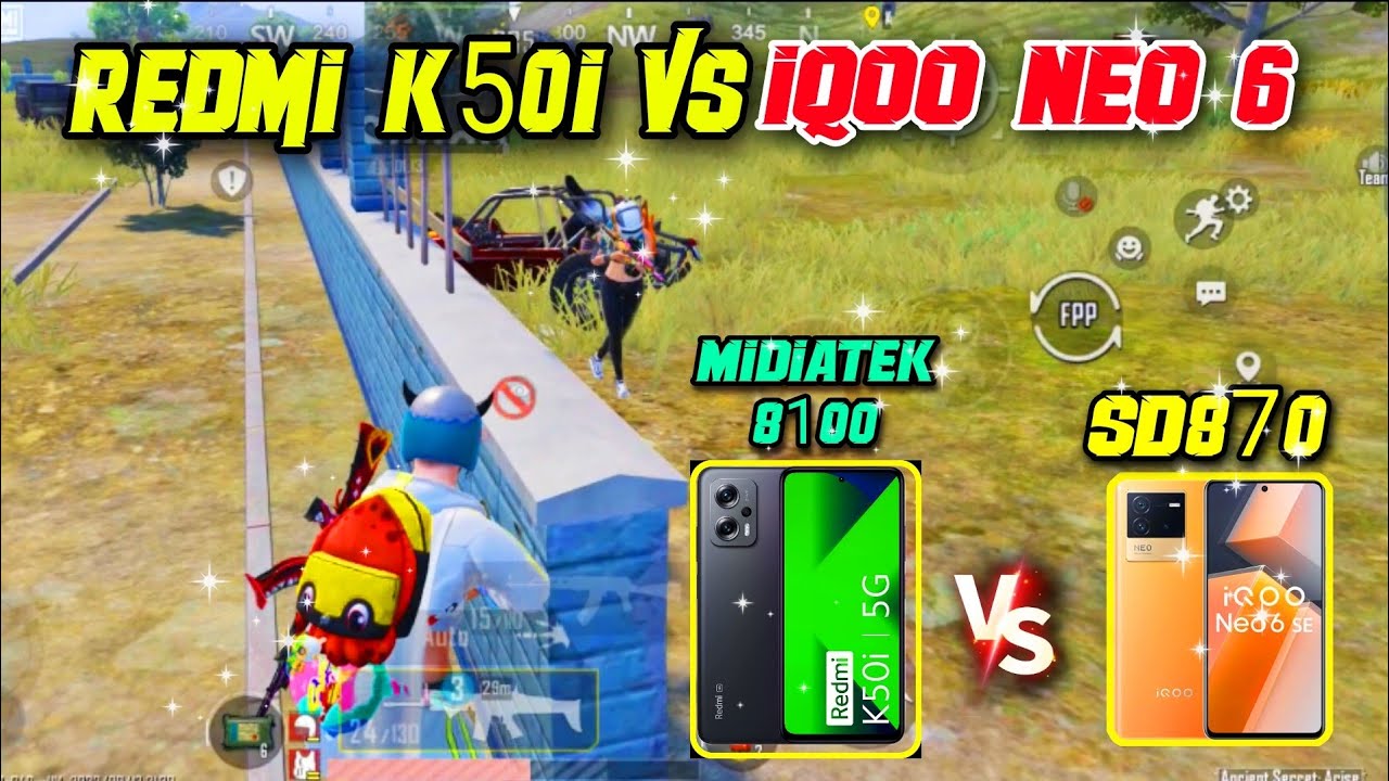 ⚡Iqoo neo 6vs redmi k50 i gaming comparison⚡ || Redmi k50i vs iqoo neo 6 gaming review - YouTube