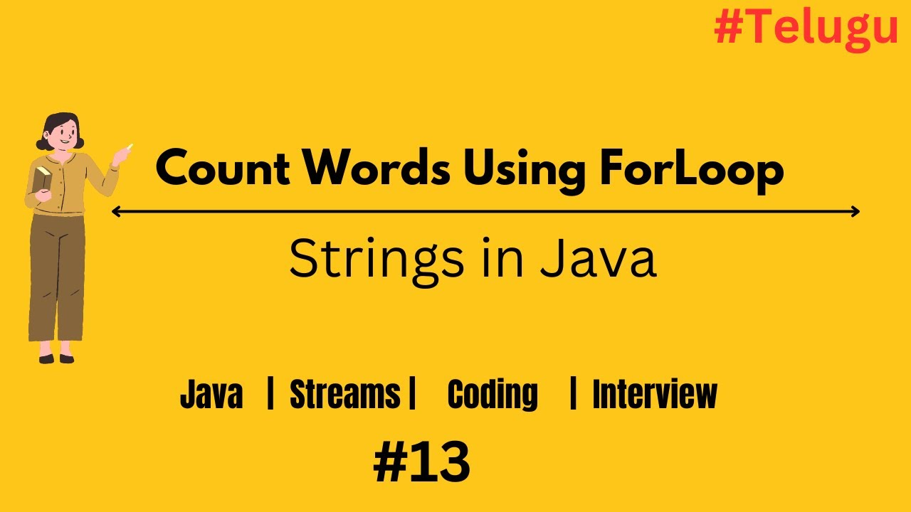 Count Number Of Words In String In Java Explained in Telugu | Learn ...
