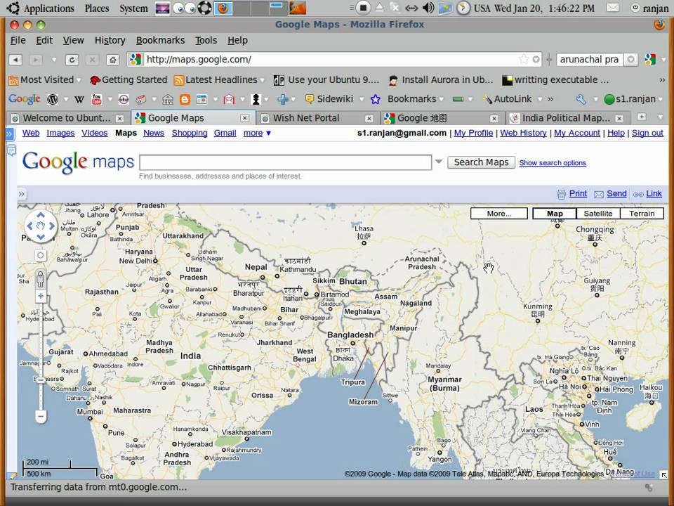 Indian Map from Google - YouTube