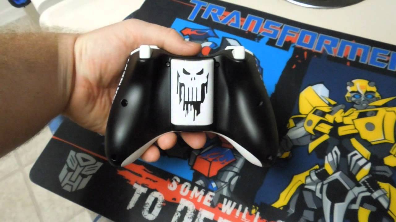 The Punisher Custom Xbox 360 Controller - YouTube