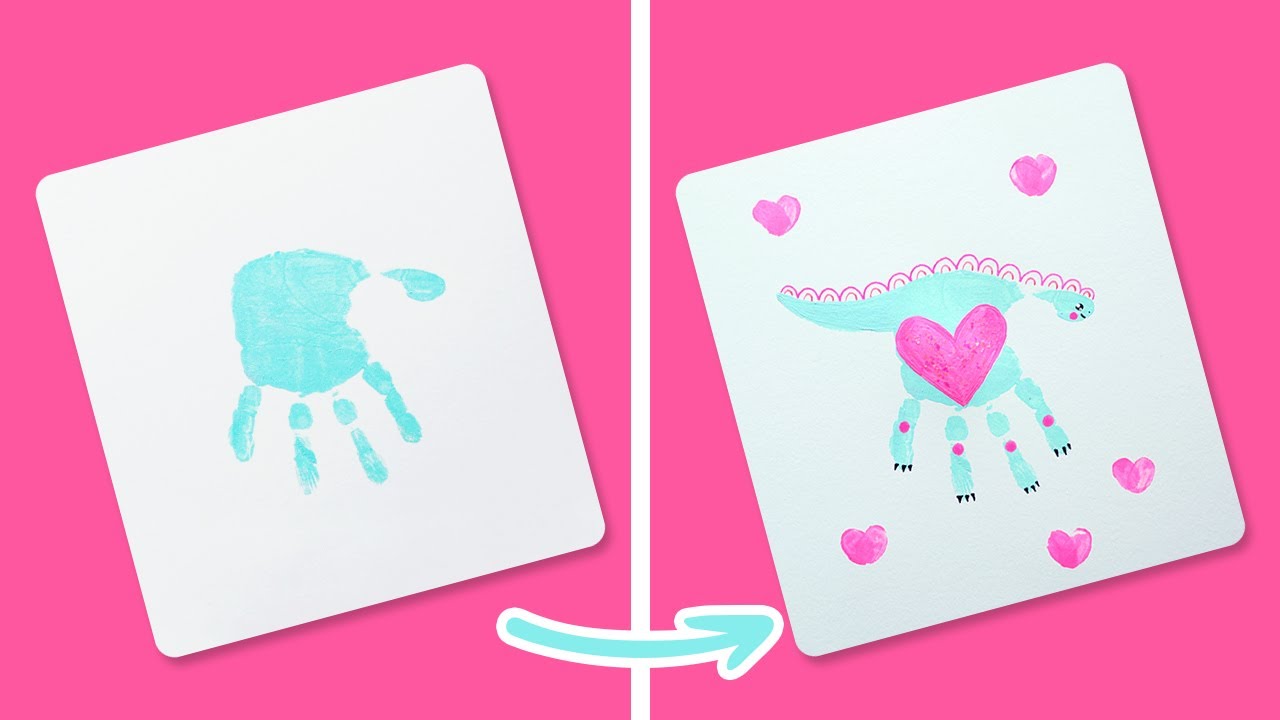 Make this Fun Dinosaur Craft with Just a Handprint! | Easy Dino-Mite ...