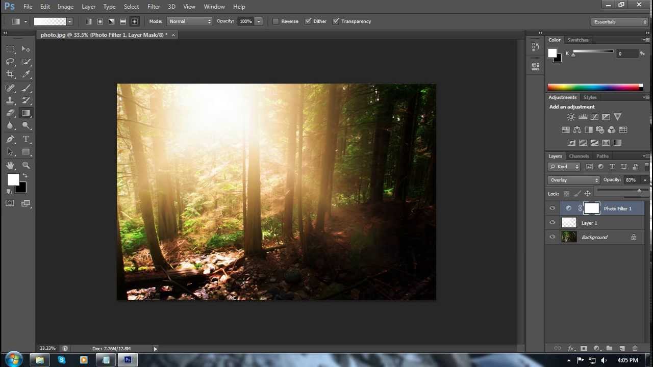 Photoshop Tutorial- Morning Sun Effect - YouTube