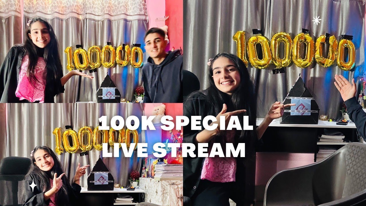 100K Special live stream 🤗 thankyou all for being the part of these huge family now 💗 - YouTube