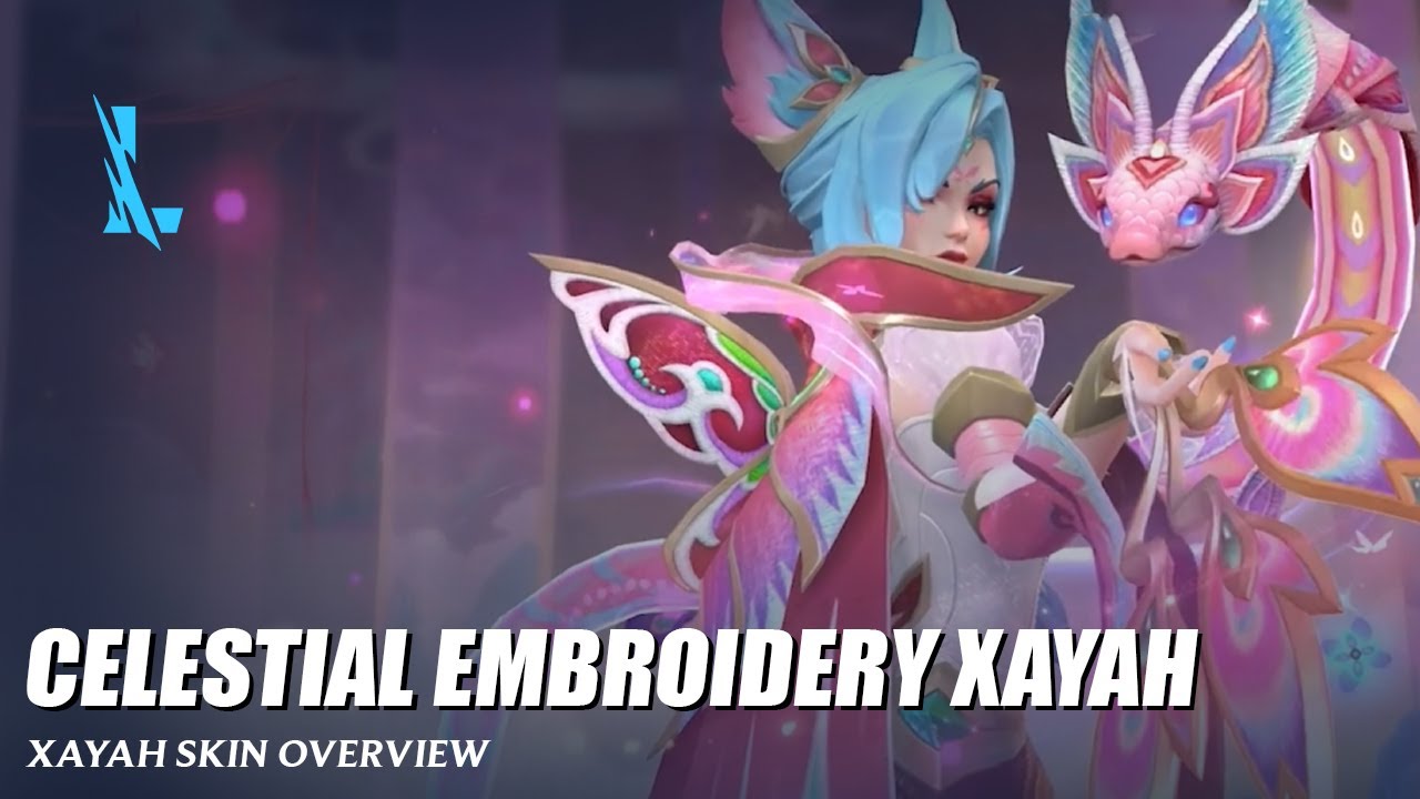 Celestial Embroidery Xayah - Wild Rift - YouTube