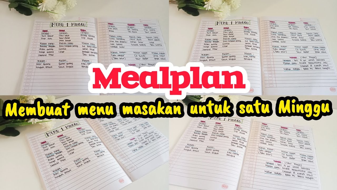 MEAL PLAN ‼️| MEMBUAT MENU MASAKAN UNTUK SATU MINGGU | MEALPREP | TIPS ...