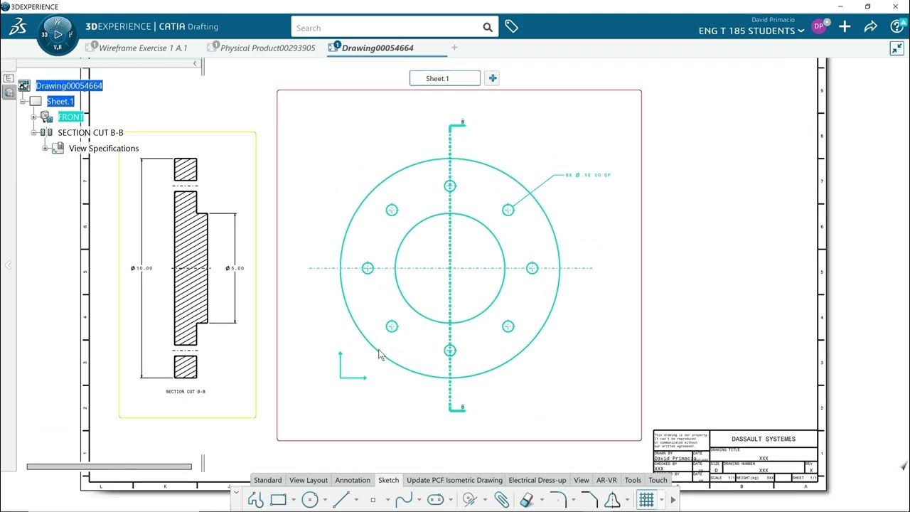 Creating Annotation Dimensions Creating Dimensions on a Circular Pattern ANSI CATIA 3D ...