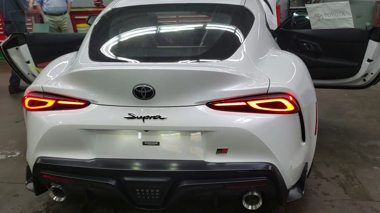 2020 Toyota Supra White with red interior! - YouTube
