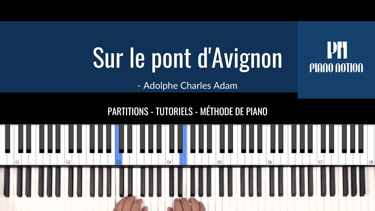 Sur le pont d'Avignon - Comptine (Partition facile - tutoriel - Méthode ...