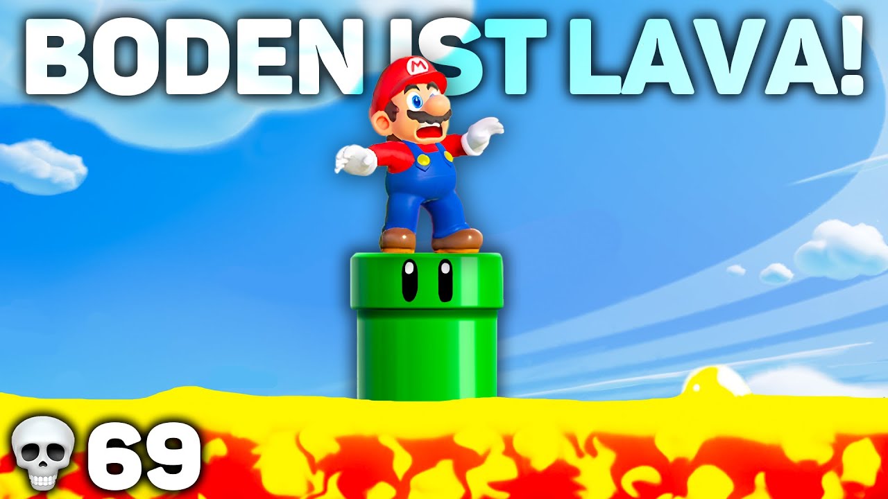 Mario Wonder, aber der Boden ist LAVA! - YouTube