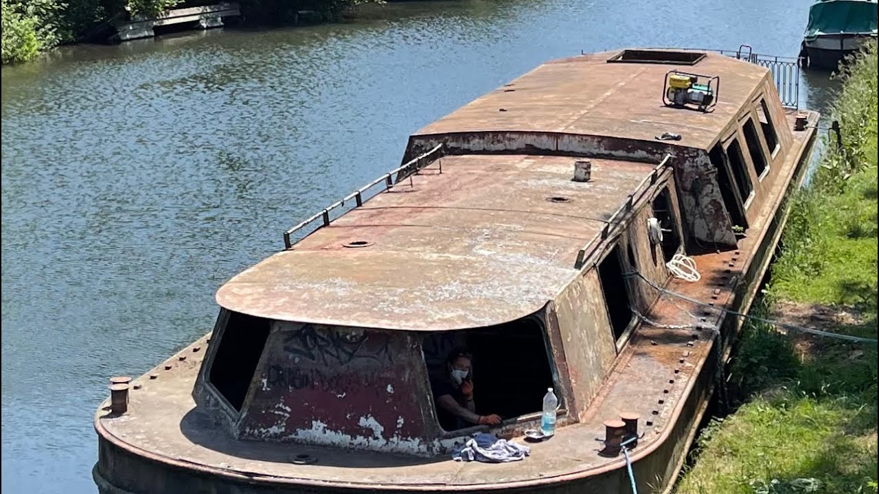 We Bought A Big Old Rusty Canal Boat - Episode 1 - YouTube