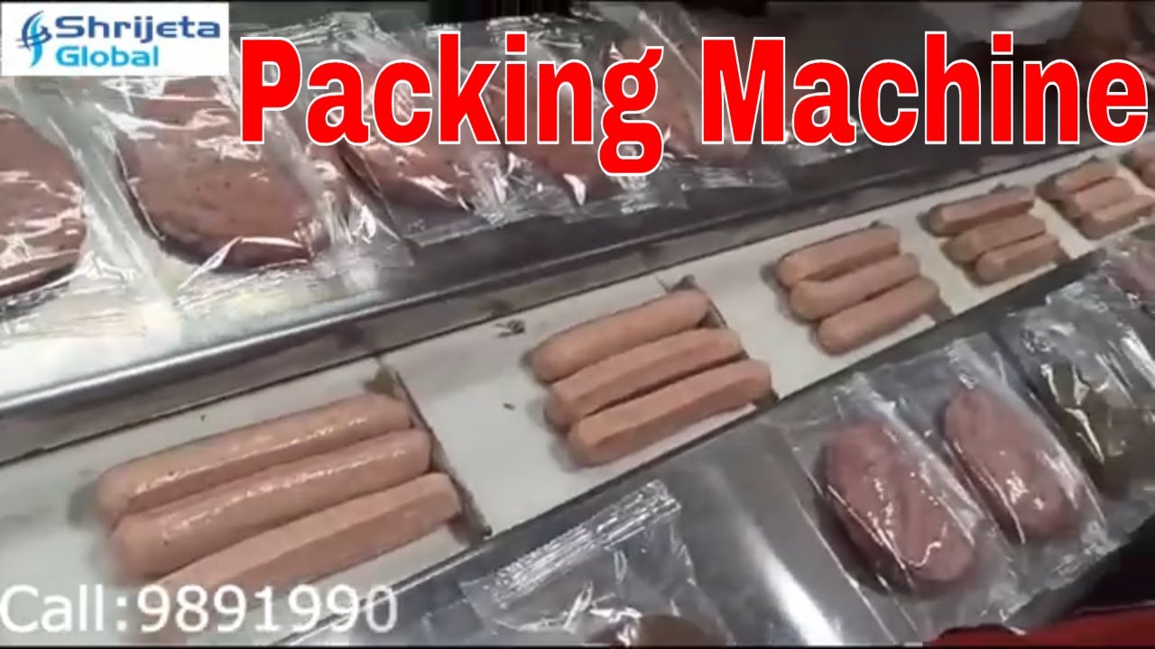 Soy Sausage Packaging Machine | Chicken Kabab Roll Pouch Packing ...
