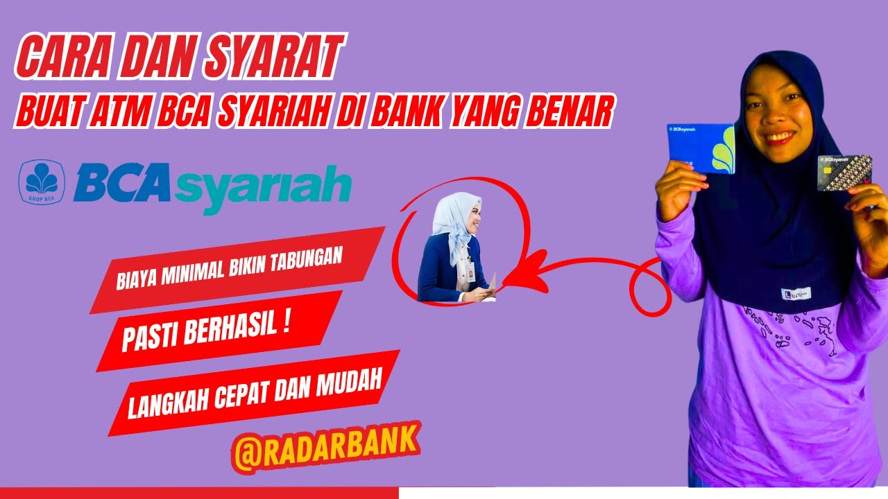 Cara dan Syarat Membuat ATM BCA Syariah - YouTube