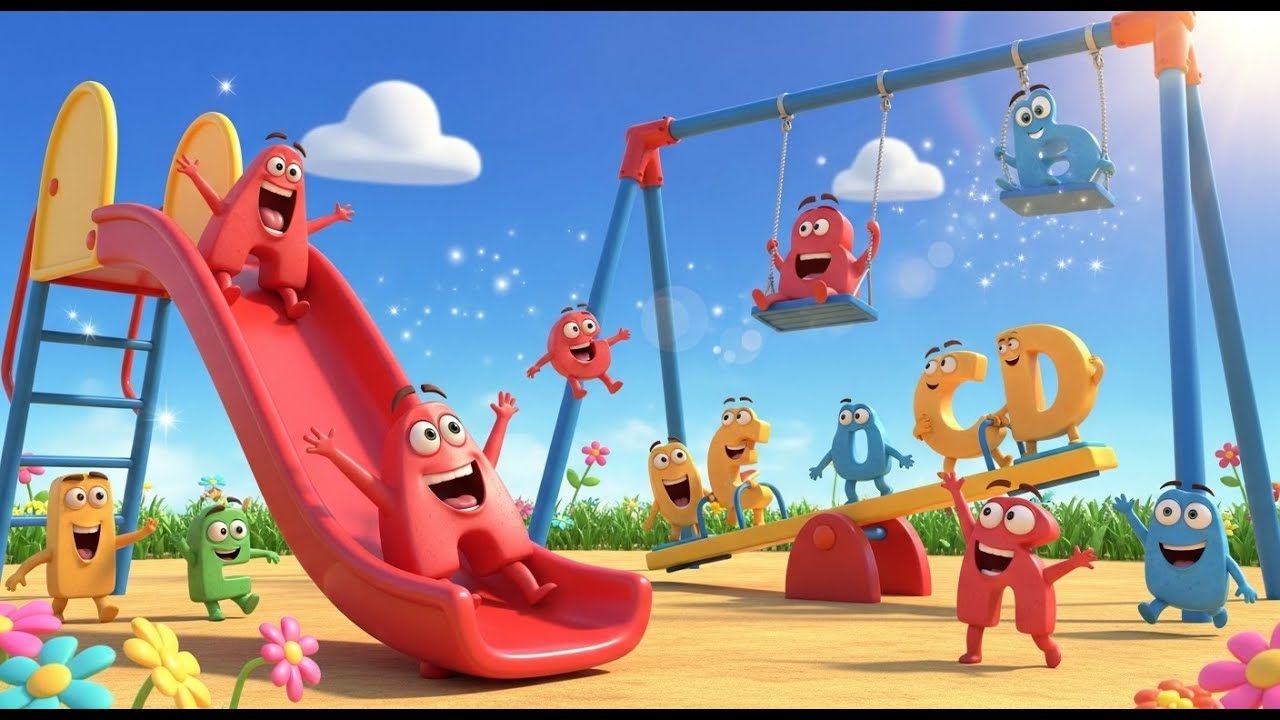 ABCs on the Sunny Playground 🛝☀️ | Alphabet Song for Kids | Learn A to ...