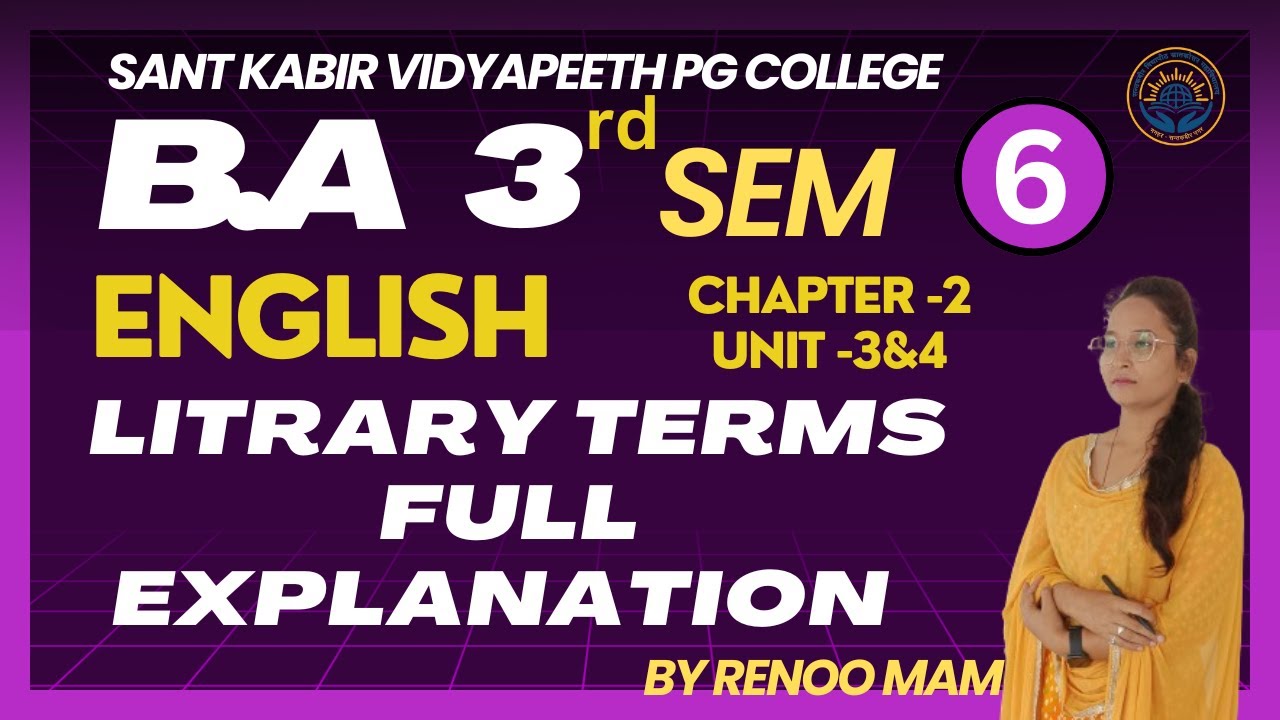 CAHPTER 2 UNIT 3&4 LITRARY TERMS FULL EXPLANATION IN THIS VIDEO - YouTube