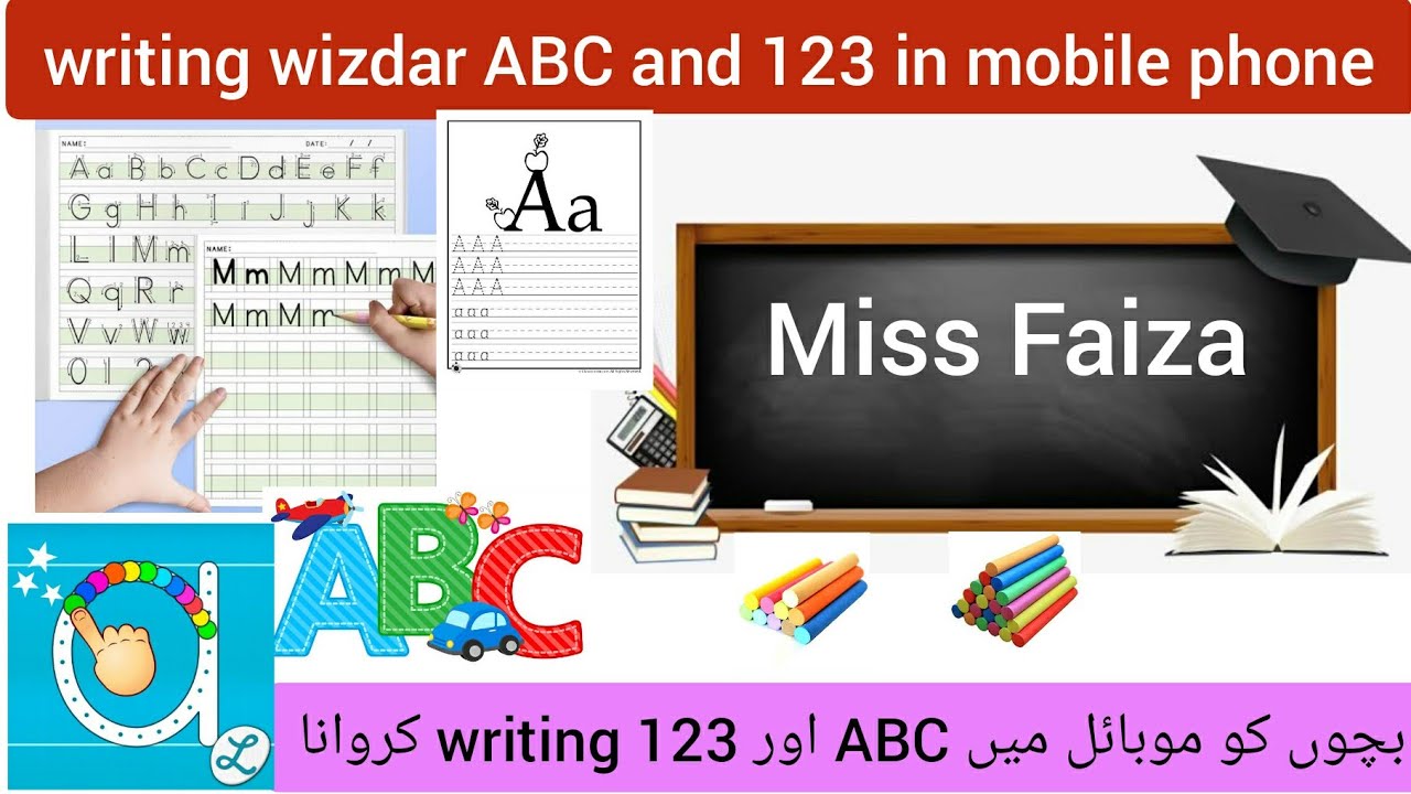 writing ABC and 123 in your mobile phone /education applications for ...