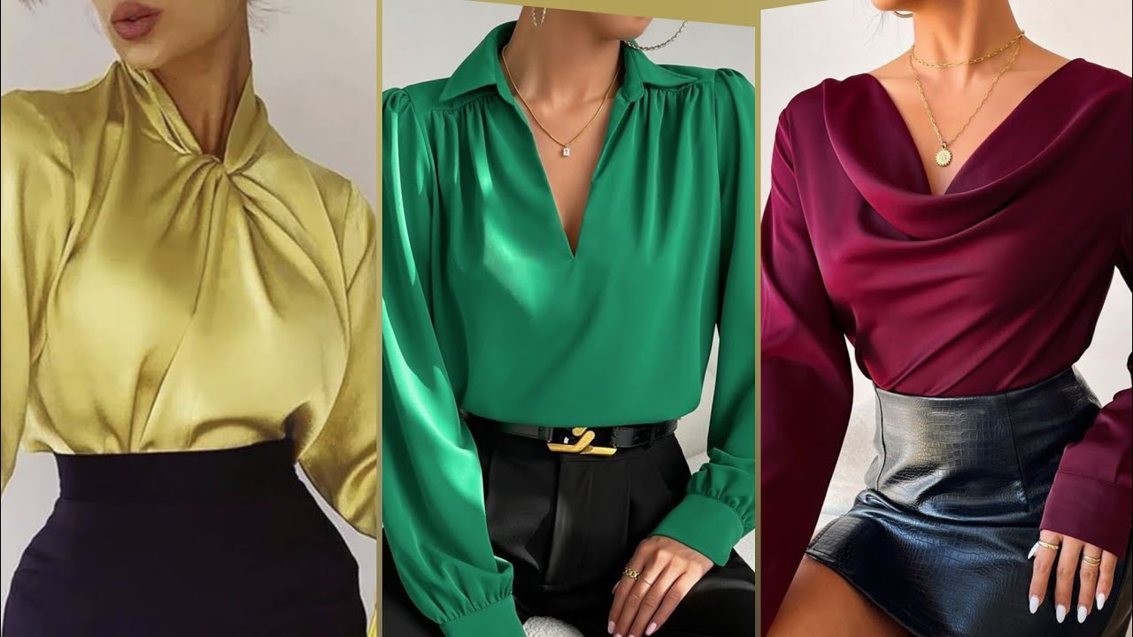 new and best designer party wear Silk top and blouse designing - YouTube