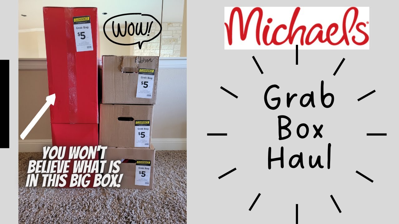 Michael's Grab Bags Boxes - HUGE BOX reveal - Over $1,000 worth - YouTube