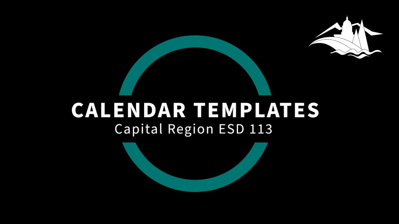 Calendar Template Training - YouTube