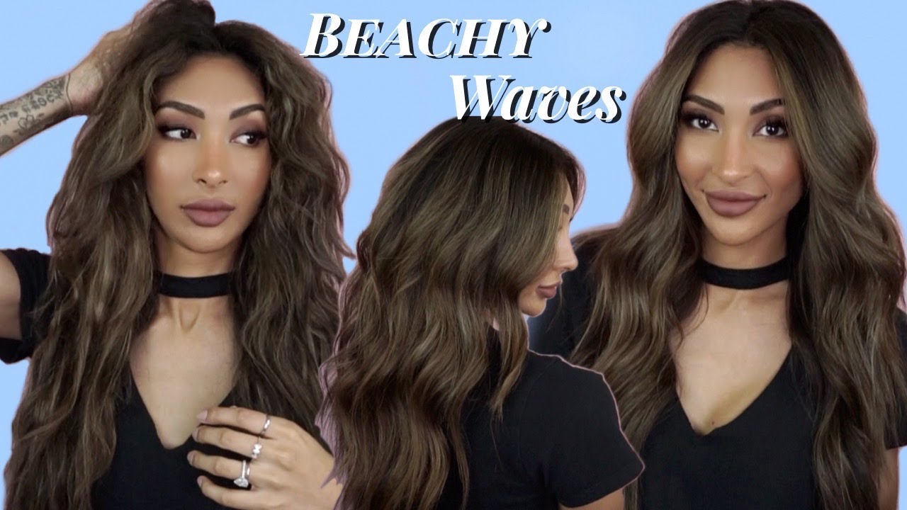 EASY BEACHY WAVES TUTORIAL USING A FLAT IRON - YouTube