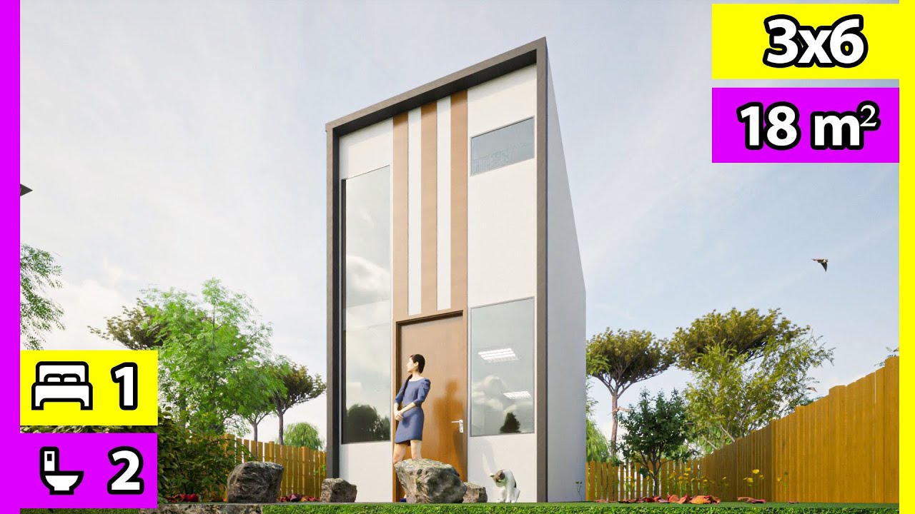 Casa de 3x6 Metros 2 Plantas | Fachadas de Casas Modernas | Diseño de ...