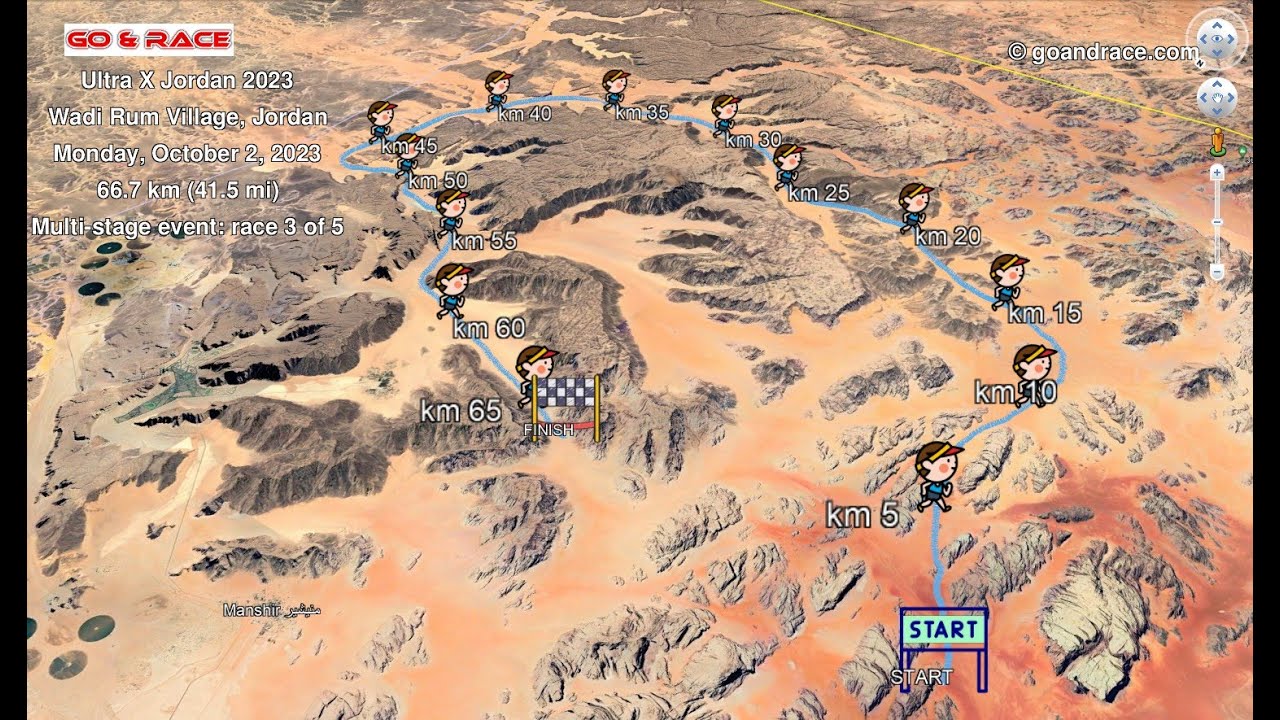 Ultra X Jordan 2023: fly over the 66.7 km 3D course map! Race 3 of 5 ...