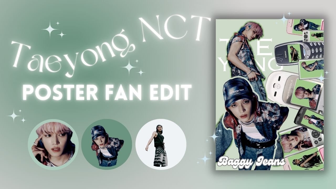 NCT Taeyong Canva Aesthetic Kpop Poster, Y2K Retro concept FREE - Baggy ...