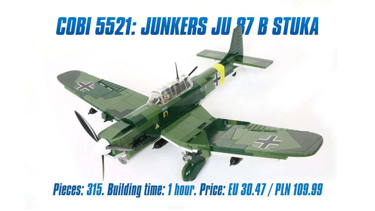 [COBI 5521] Junkers Ju 87 B Stuka review & speed build - YouTube