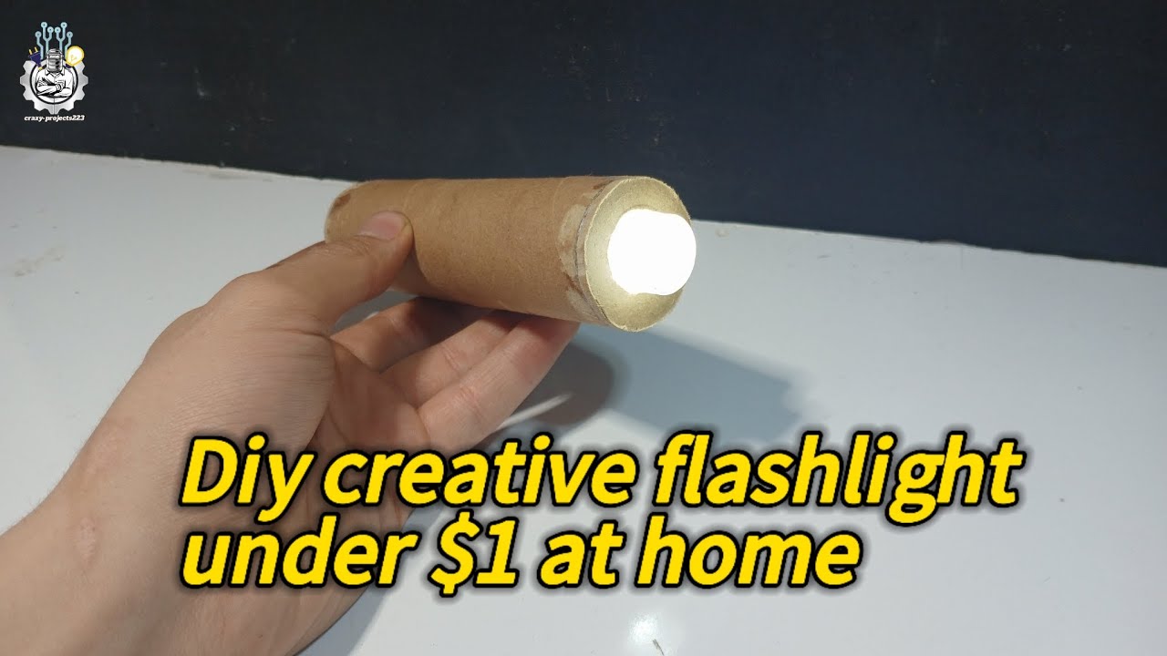 Diy creative powerful flashlight under $1 at home/ diy useful projects ...