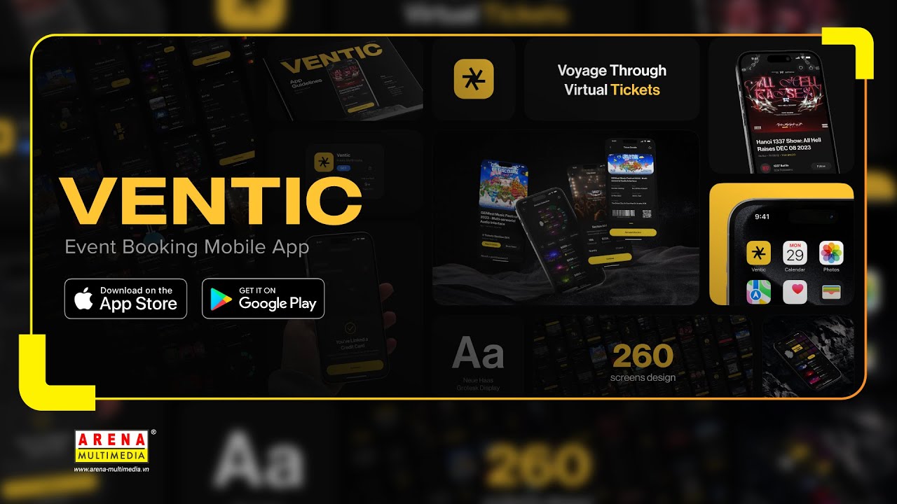Đồ án Thiết kế giao diện ứng dụng App | VENTIC | Arena Multimedia - YouTube