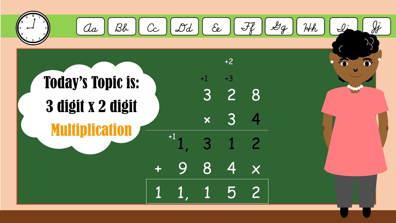Multiplication (3x2 digit) - YouTube