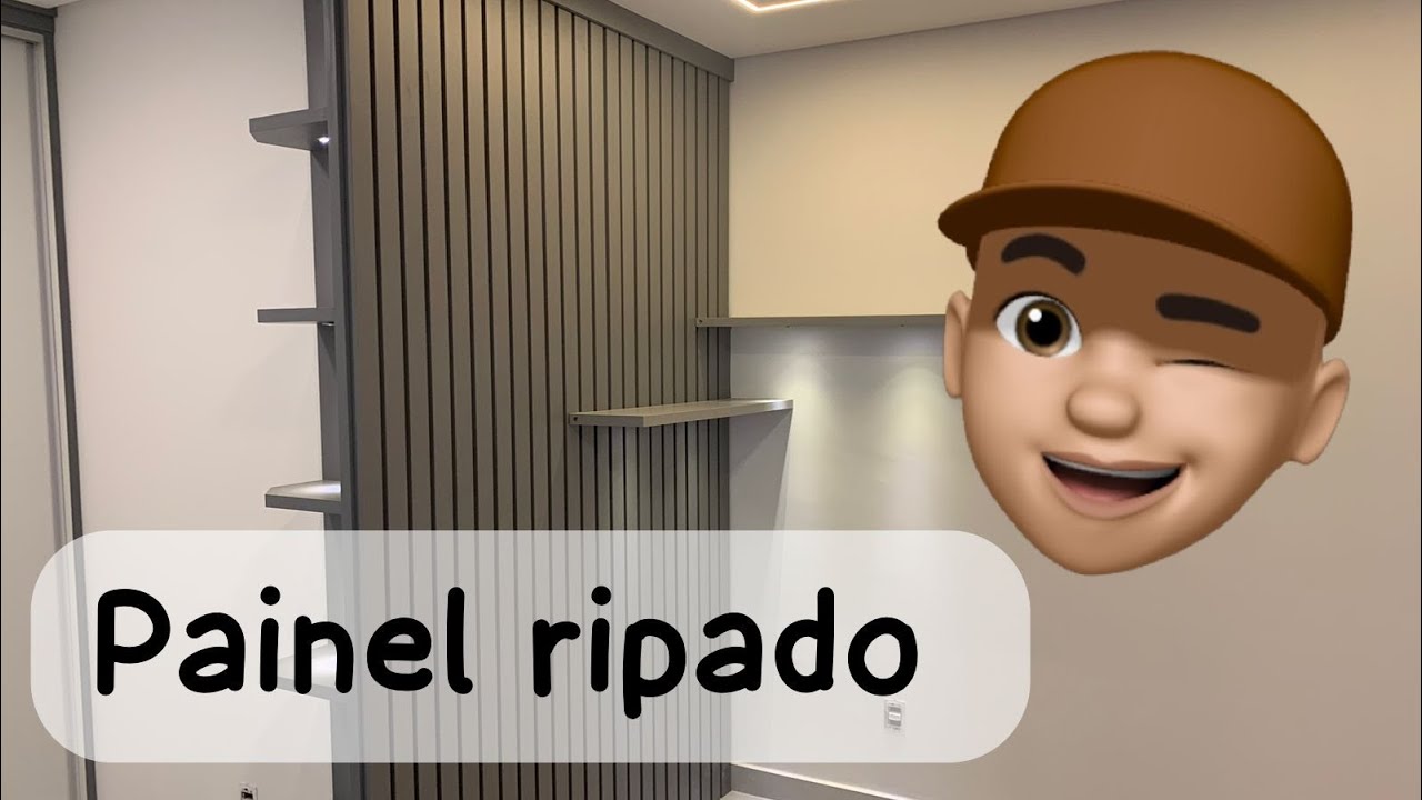 Painel ripado com mdf Duratex cinza sagrado - YouTube