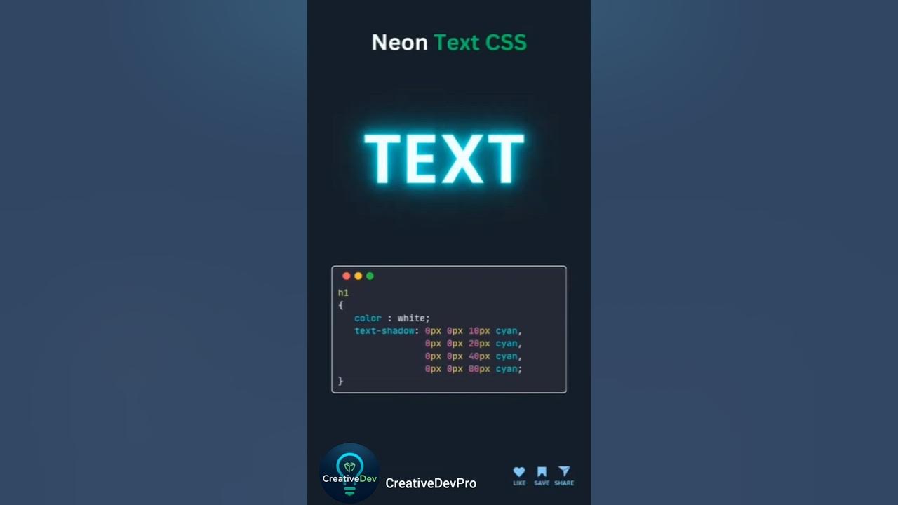 Make Glowing Text with CSS - YouTube