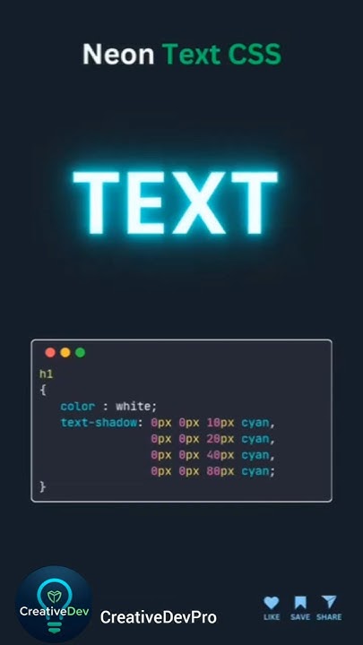 Make Glowing Text with CSS - YouTube