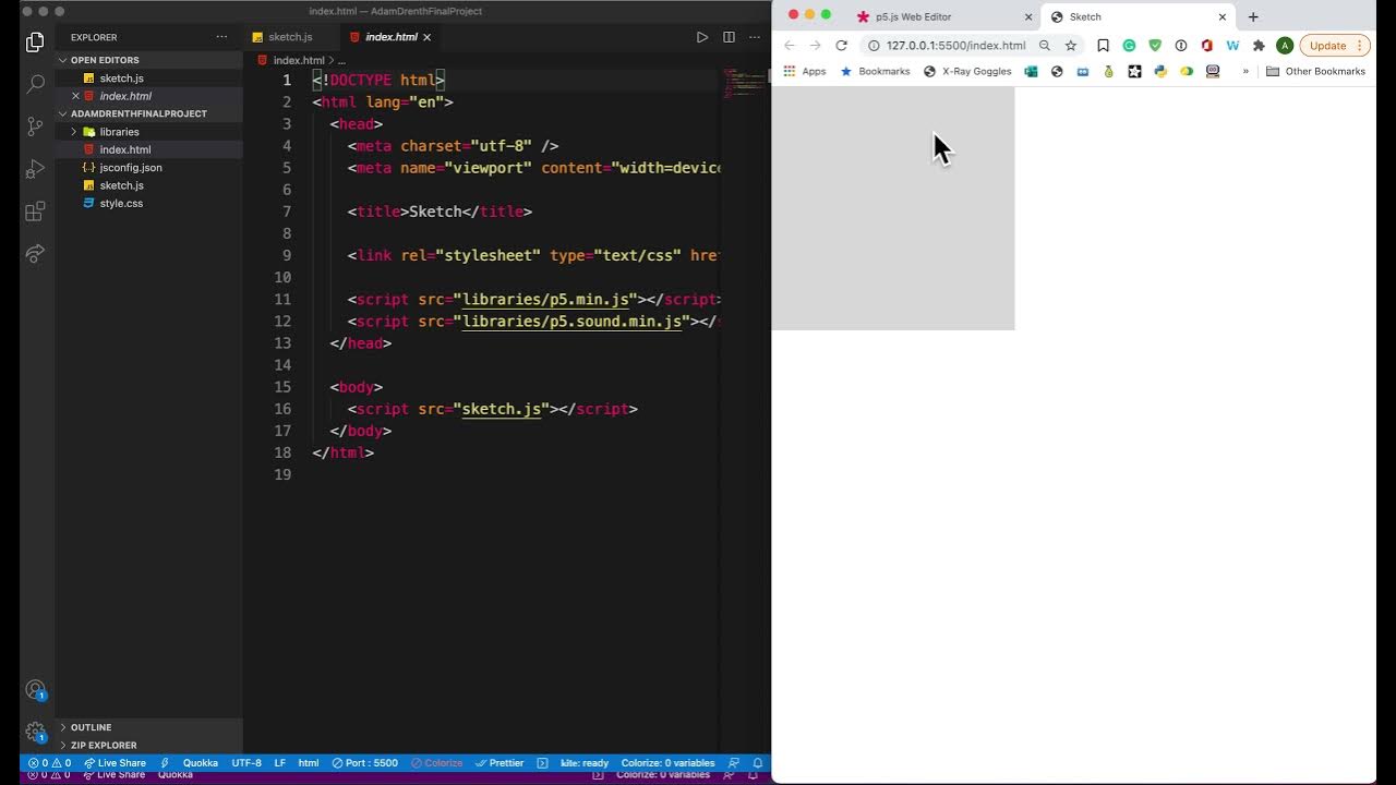 P5.JS with VSCode - YouTube